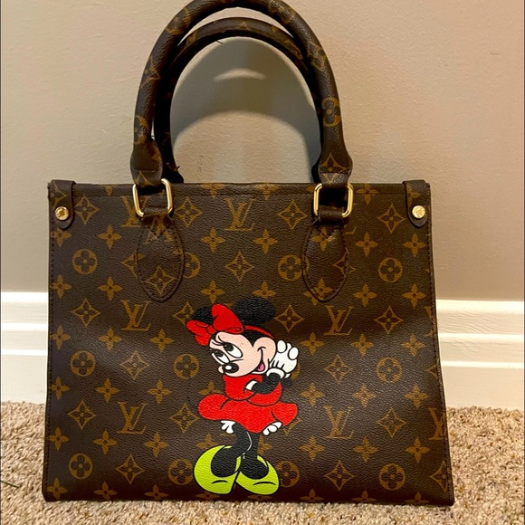 Louis Vuitton | Bags | Louis Vuitton Tote W One Of A Kind Print Minnie ...